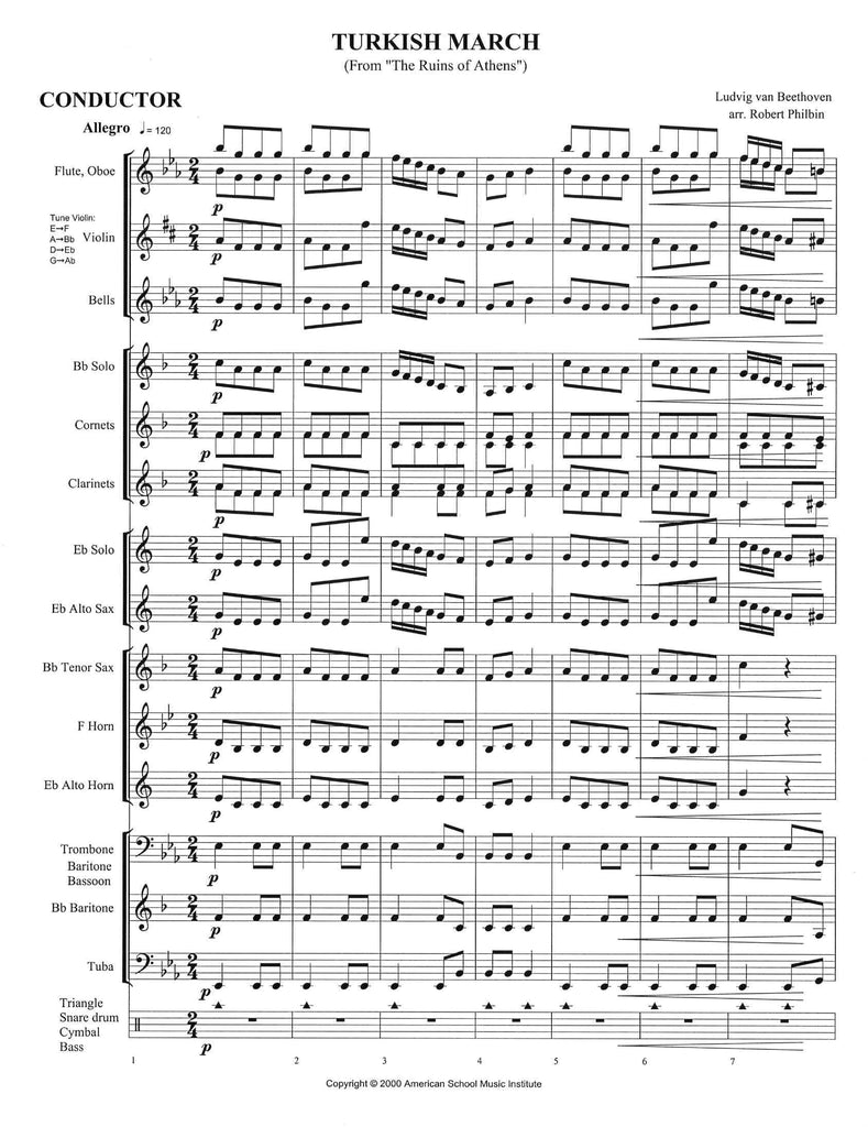 Turkish March - Full Band – American School Music Institute