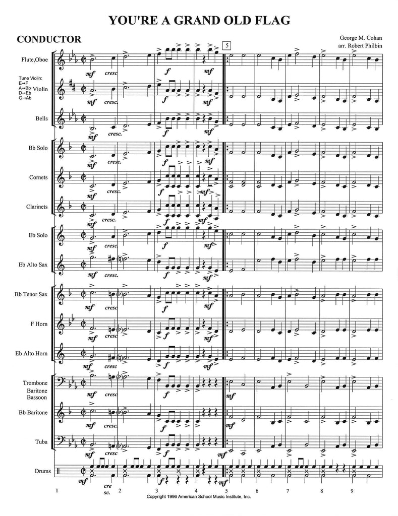 You're A Grand Old Flag - Full Band – American School Music Institute