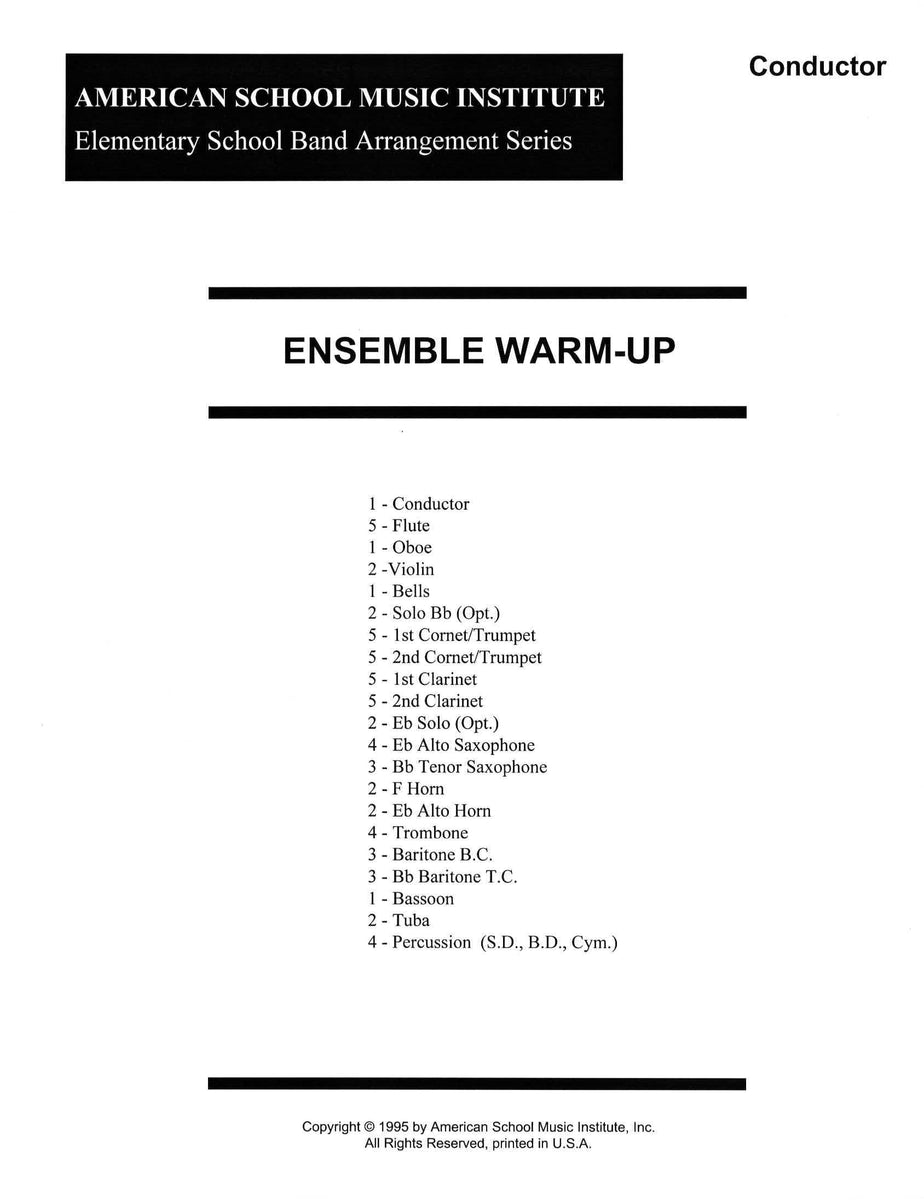Warm-Ups – American School Music Institute